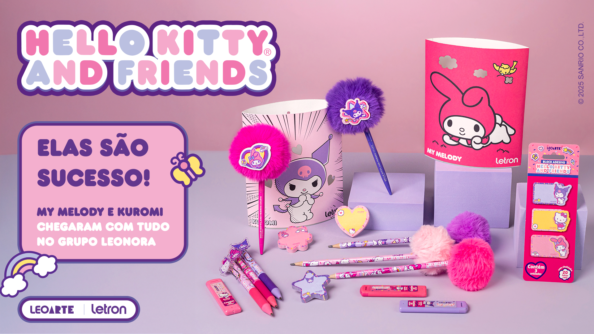 HELLO KITTY, MY MELODY E KUROMI: NOVIDADES LEONORA - Grupo Leonora